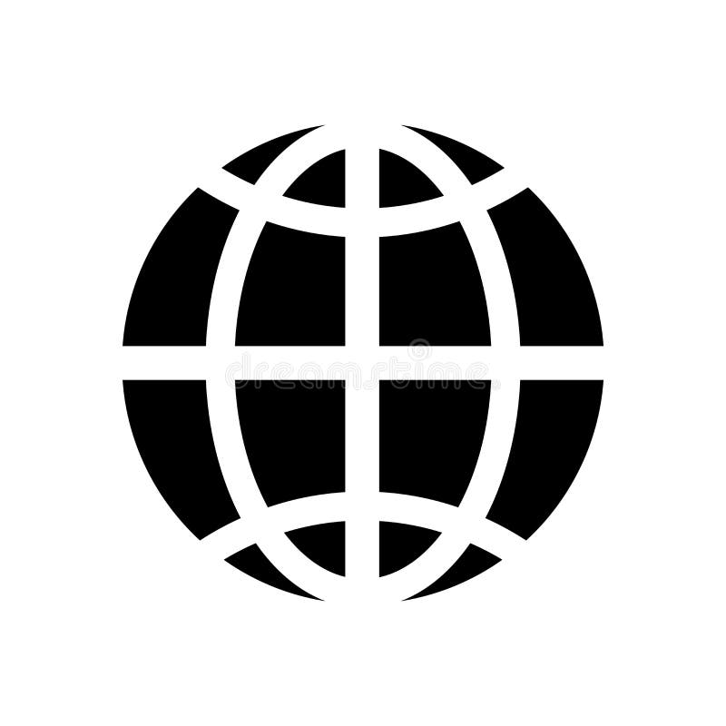 Global Icon Vector Sign and Symbol Isolated on White Background, Global ...