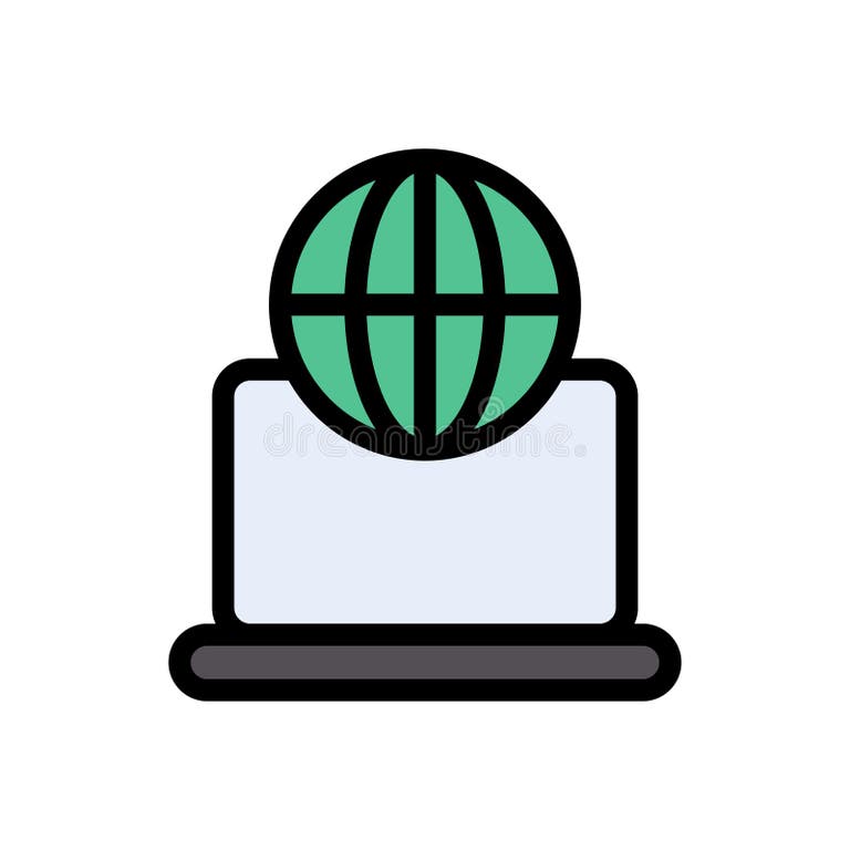 Global Vector Color Line Icon Stock Vector - Illustration of isolated ...