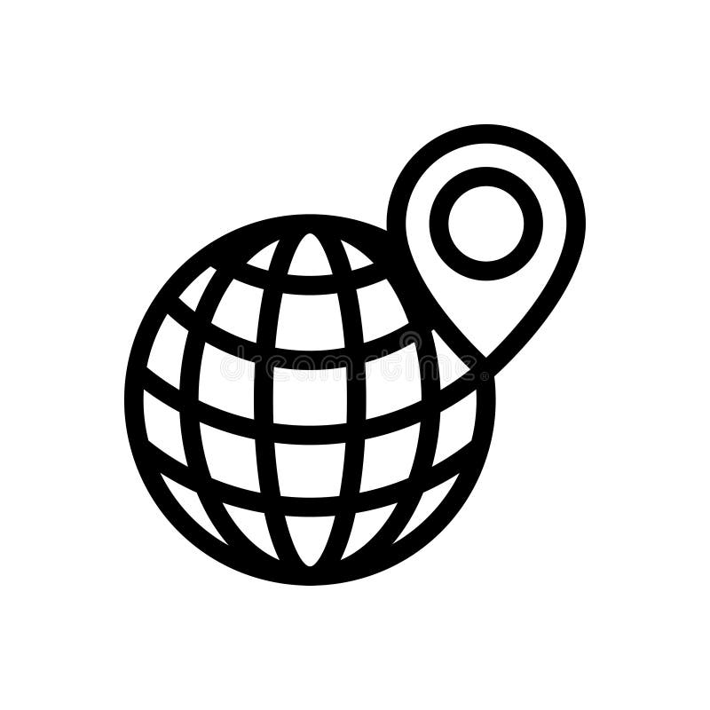 Global Vector Thin Line Icon Stock Vector - Illustration of line ...