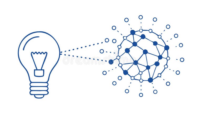 Global Idea Network and Collaborative Innovation, Vector Design ...