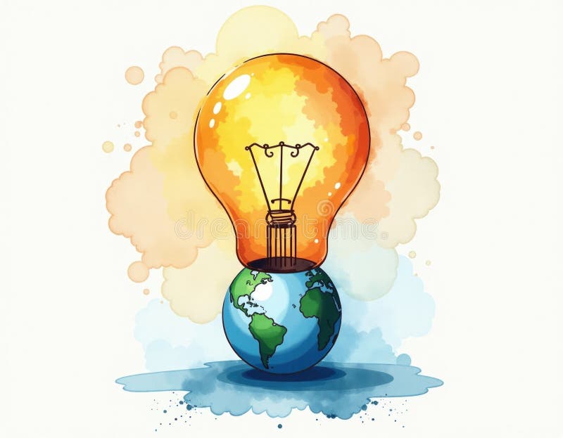 Global Ideas Bright Future stock illustration. Illustration of progress ...