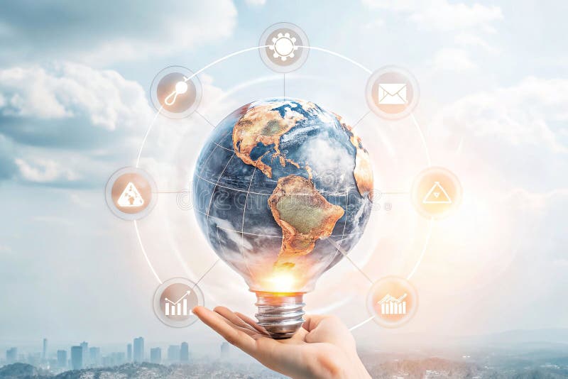 Global Ideas Held in Hand Conceptual Image Stock Illustration ...