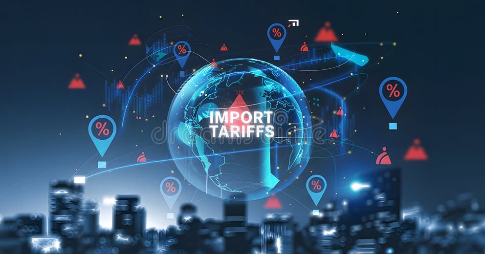 Global Import Tariffs and Trade Impact Concept with Data Visualization ...