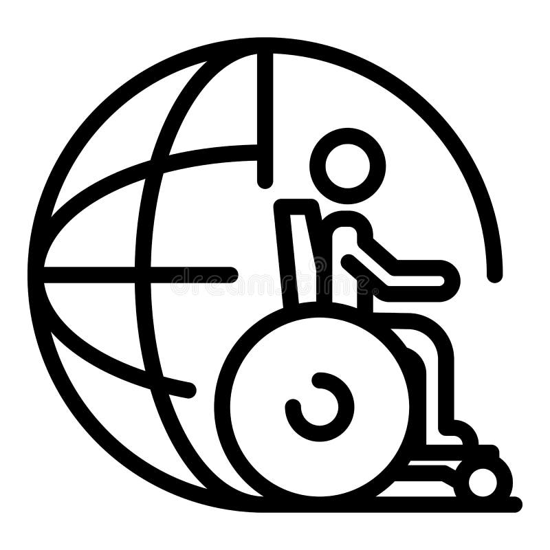 Global Inclusive Education Icon, Outline Style Stock Vector ...