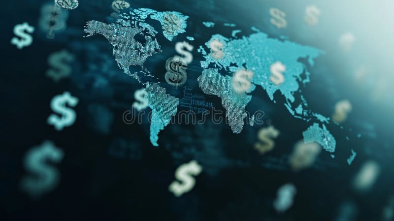 Global Inflation and Trade Concepts in Economic Visualization Stock ...