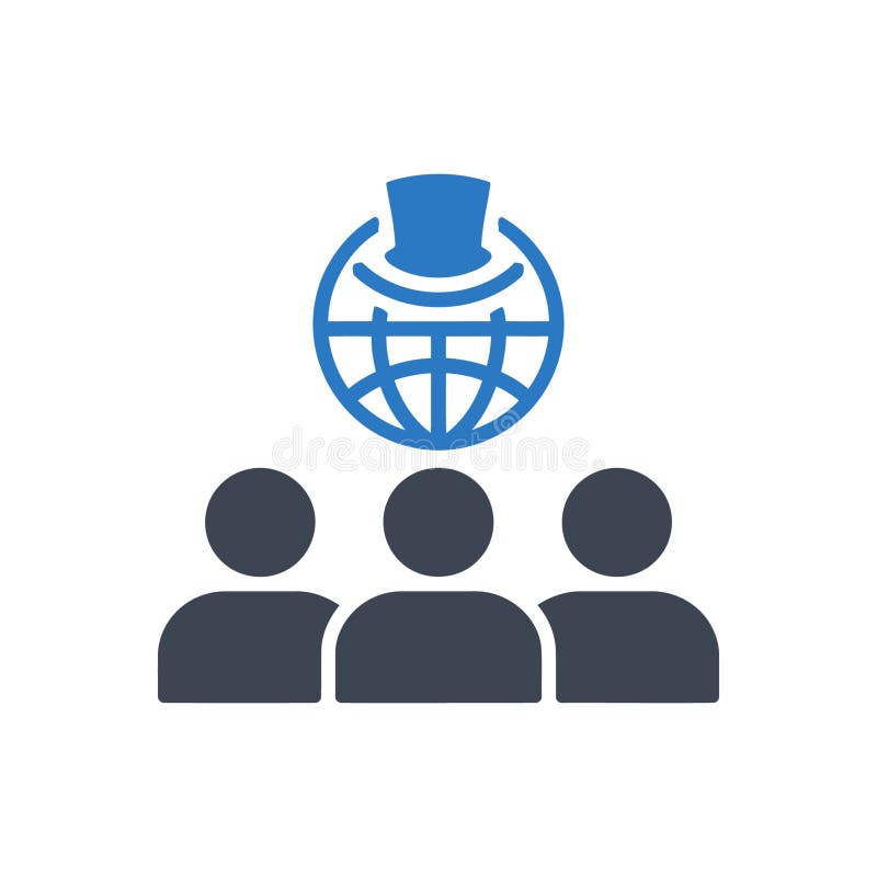 Global Influence and People Icon Stock Vector - Illustration of sign ...