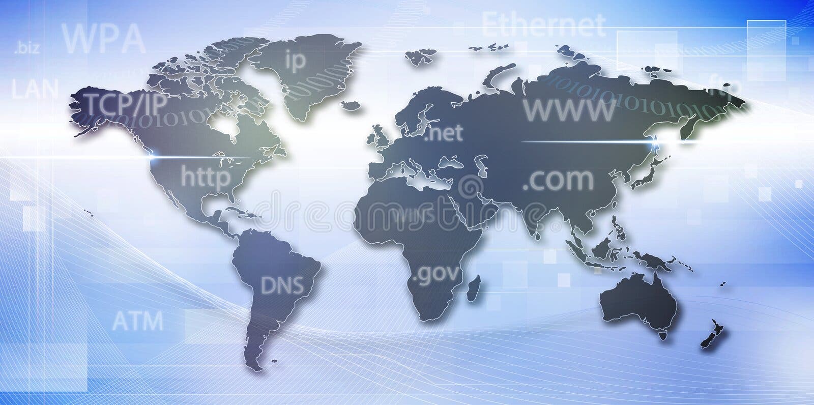 Global information network stock illustration. Illustration of http ...