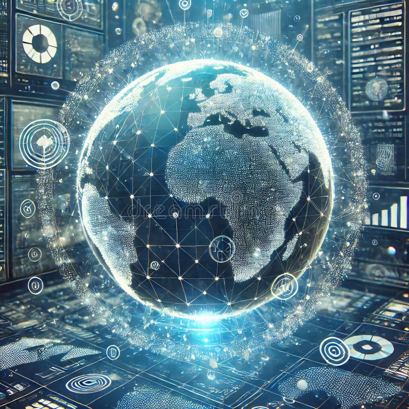 Global Information Network Generative for AI Stock Illustration ...