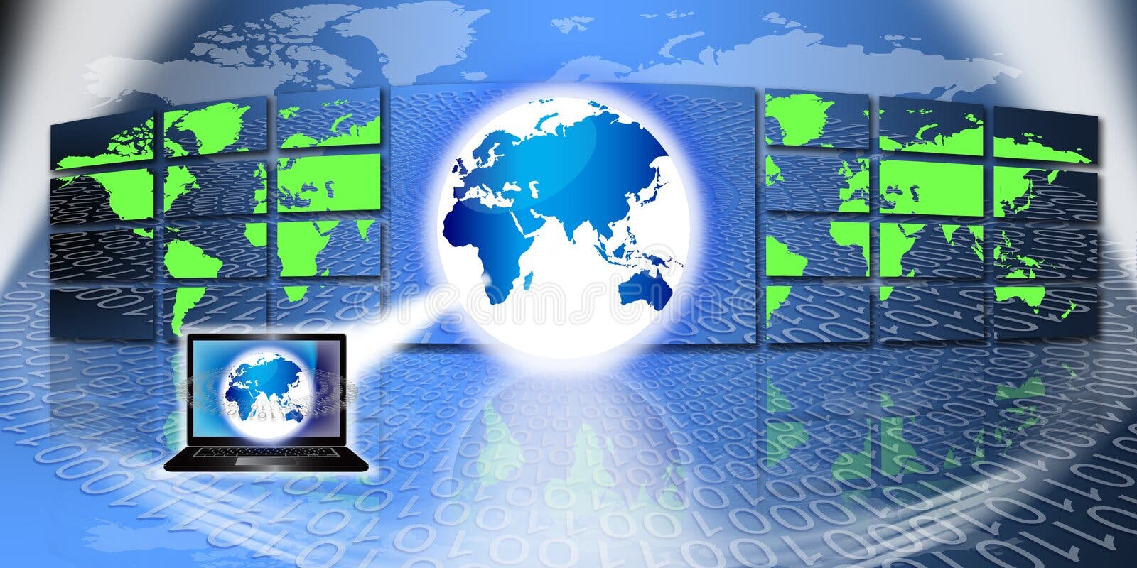 Global Communication ,Computer and New Technology Stock Illustration ...