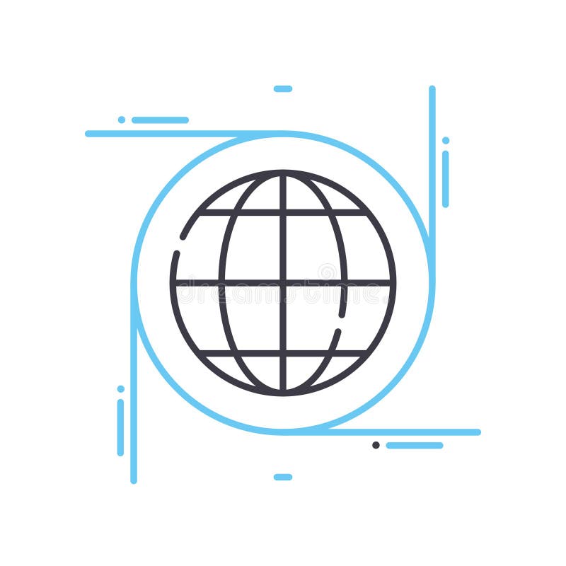 Global Infrastructure Line Icon, Outline Symbol, Vector Illustration ... Global Infrastructure Line Icon, Outline Symbol, Vector Illustration ...