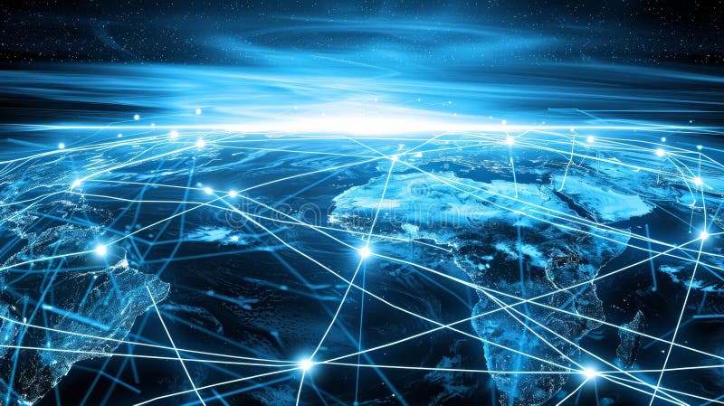 Global Innovation Network. Earth Surrounded by Advanced Perceptron ...