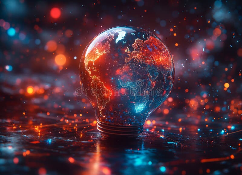 Global Innovation is Symbolized in a Striking Double Exposure Image of ...