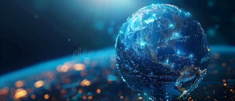 Global Insurance Network in Digital Sphere. Concept Global Trends ...