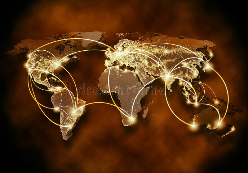 Global interaction stock illustration. Illustration of connectivity ...