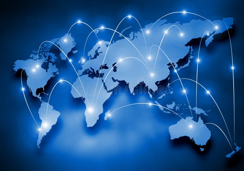 Global interaction stock illustration. Illustration of flight - 43988113
