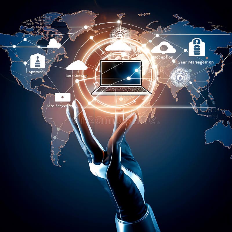 Digital Connectivity: Global Networks at Your Fingertips. Stock ...
