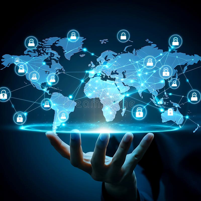 Digital Connectivity: Global Networks at Your Fingertips. Stock ...