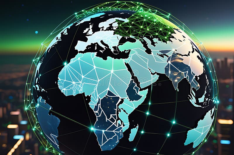 Global Interconnect: Illustration of a Network of Digital Connections ...