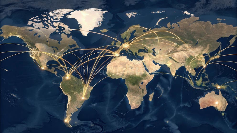 Global Interconnectivity a Network of Connections Spanning the World ...
