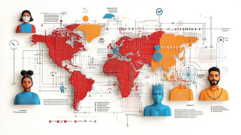 Global Interconnectivity, a Visual Network Stock Image - Image of ...