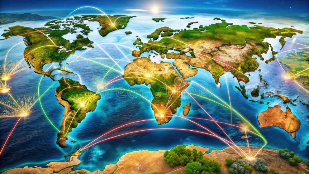 Global Interconnectivity a Visual Representation of Worldwide ...