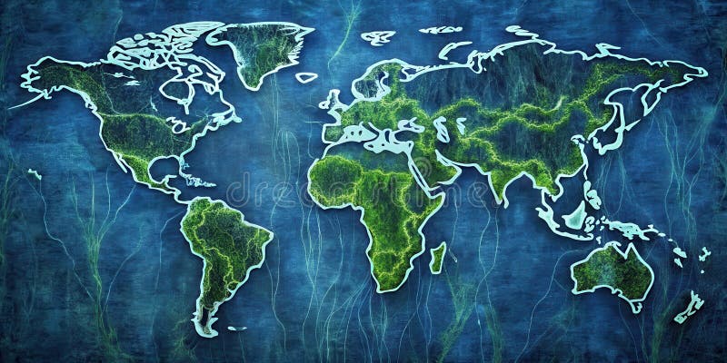 Global Interconnectivity a World Map Depicting the Complex Network of ...