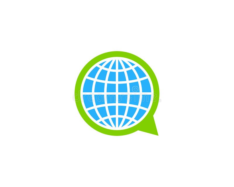 Global International Chat Icon Logo Design Element Stock Vector ...