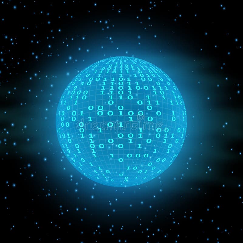 Global International Connection Information Data Exchange. Planet Space ...