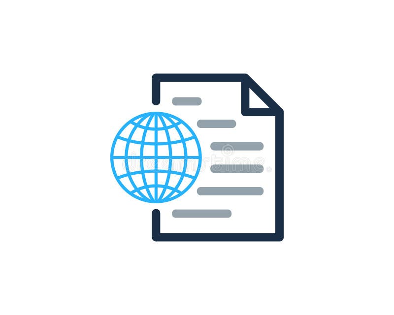 World Document Logo Icon Design Stock Vector - Illustration of business ...