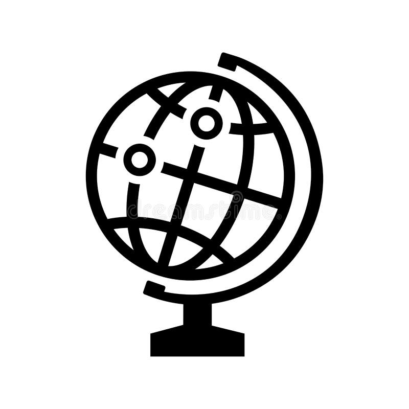 Global, International, Earth Icon. Black Vector Graphics Stock Vector ...