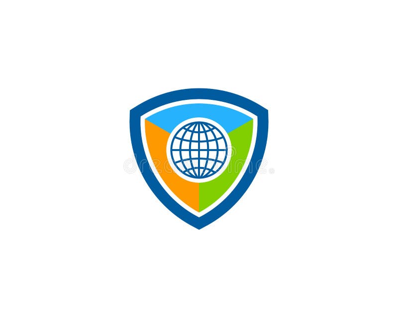 Global International Shield Security Icon Logo Design Element Stock ...