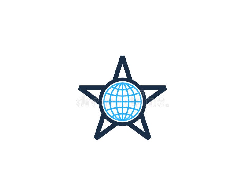 Global International Star Icon Logo Design Element Stock Vector ...