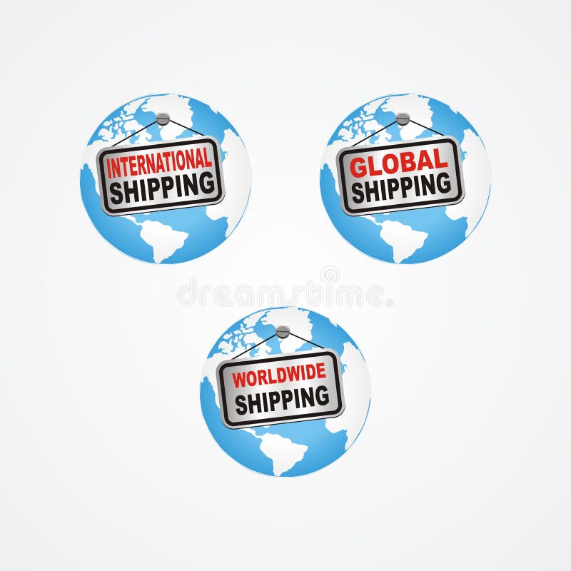 Global, International, Worldwide Shipping Icon Stock Illustration ...
