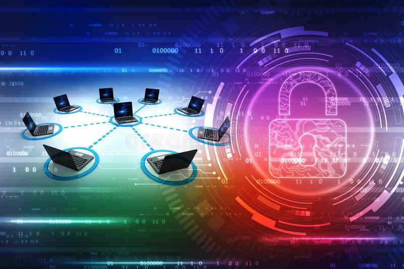 Global Internet Communication Concept. Computer Network, 3d Rendering ...