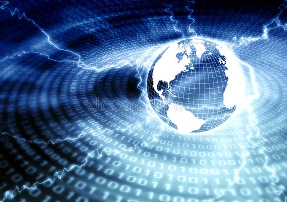 Global Internet Concept stock illustration. Illustration of lightning ...