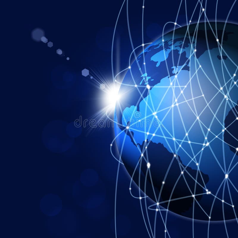 Global Internet Connections Stock Illustration - Illustration of ...