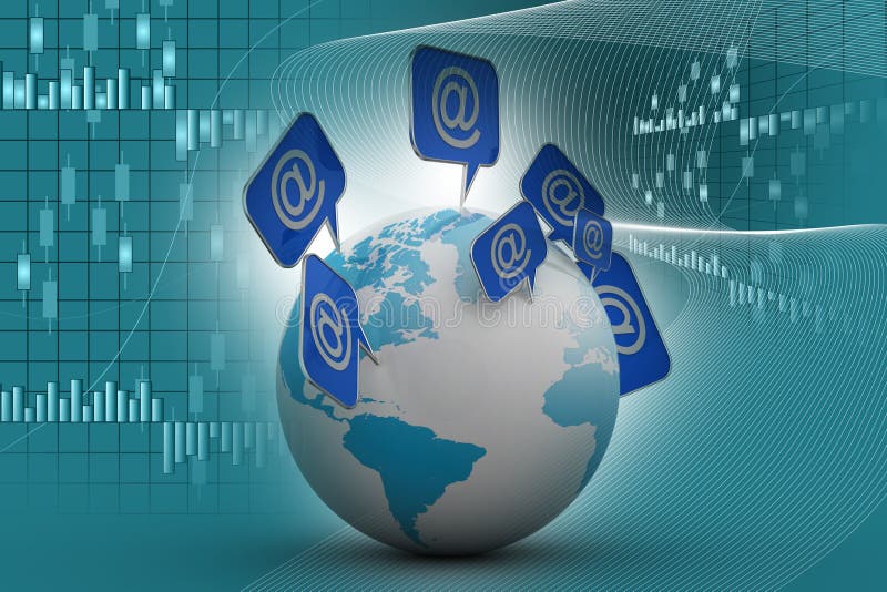 Global Internet Connection Concept Stock Illustration - Illustration of ...