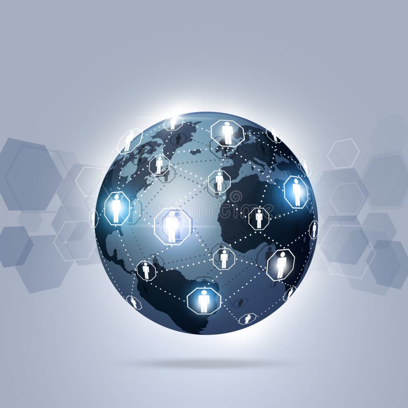 Global Internet Connections Stock Illustration - Illustration of ...