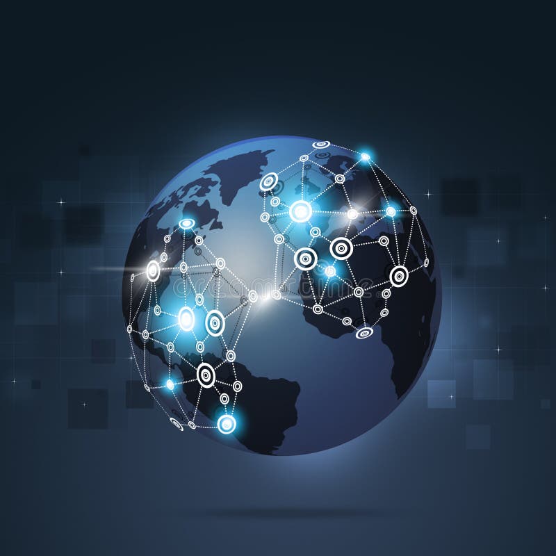 Global Internet Connections Stock Illustration - Illustration of ...