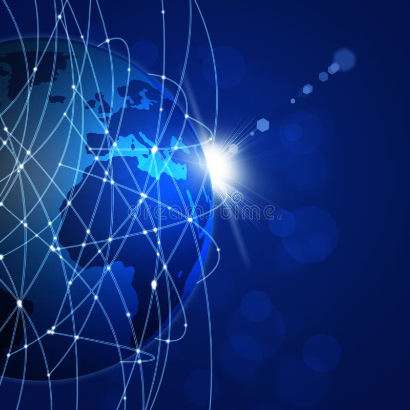 Global Internet Connections Stock Illustration - Illustration of ...