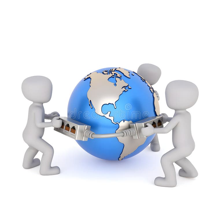 Global Internet Connectivity Concept 3D Illustration of Network ...
