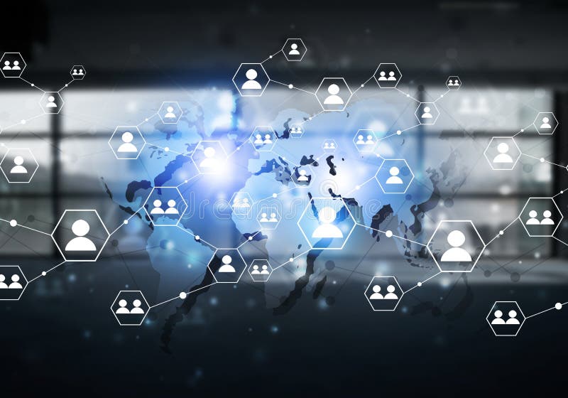 Global Internet Connections Stock Illustration - Illustration of ...