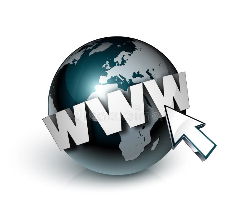 Global internet and cursor stock vector. Illustration of internet ...