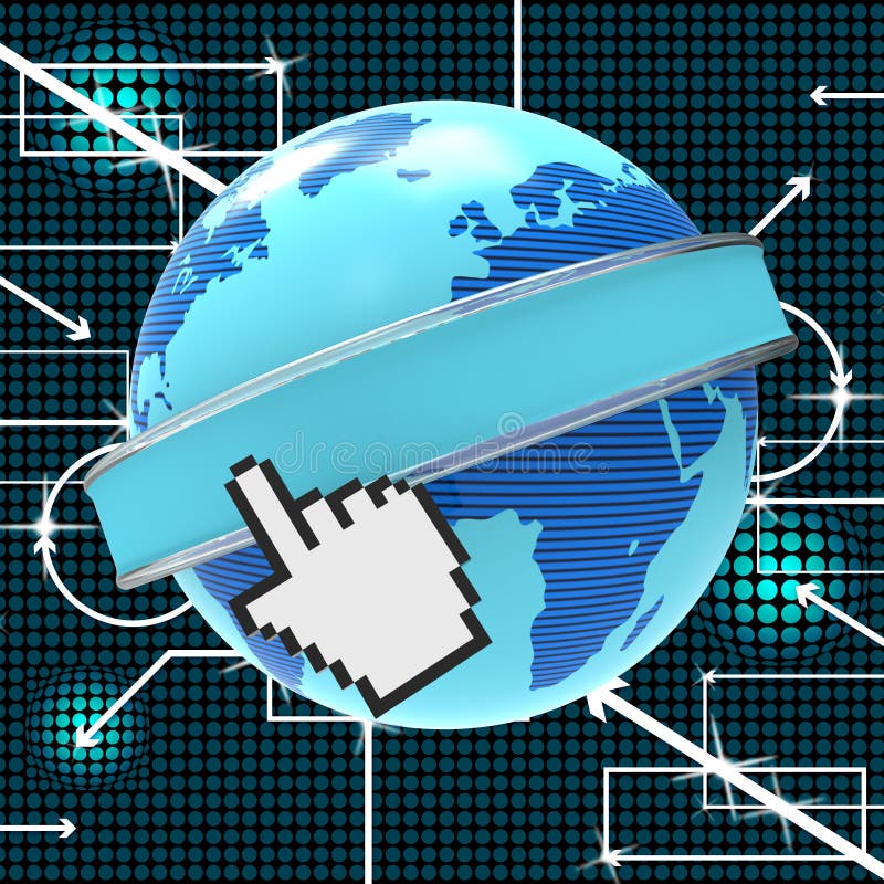 Global Internet Means World Wide Web and Copy Stock Illustration ...