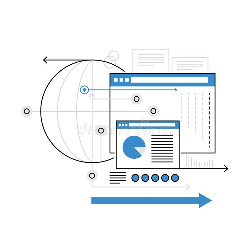 Global internet network stock vector. Illustration of business - 291030799