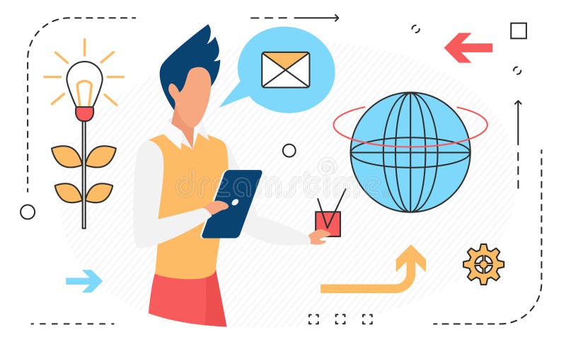 Global Internet Network Technology Connection Access Stock Illustration ...