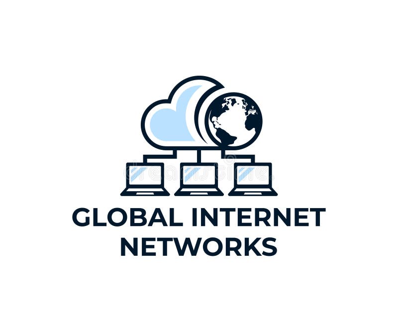 Internet of Things IOT, Logo Template. Network Cloud and Wi-fi Signal ...