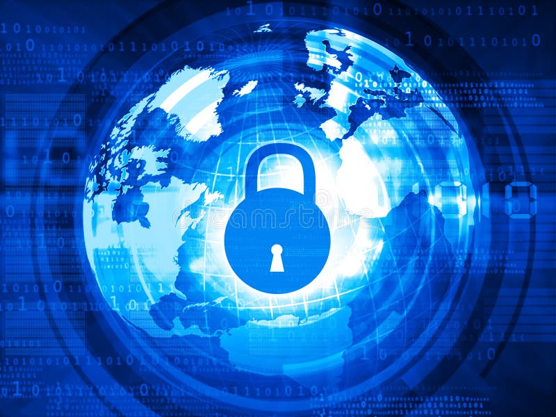 Global Internet Security Concept Stock Illustration - Illustration of ...