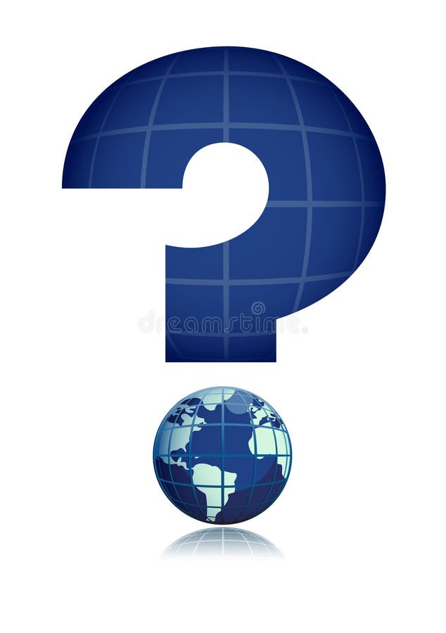 Question Mark Earth stock illustration. Illustration of question - 12131723