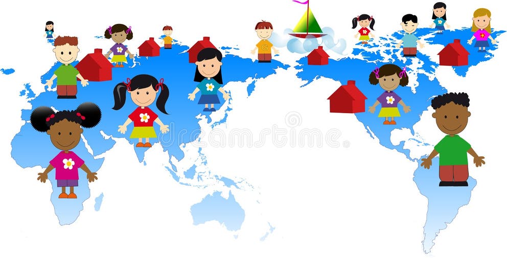 Children Different Cultures Stock Illustrations – 434 Children ...